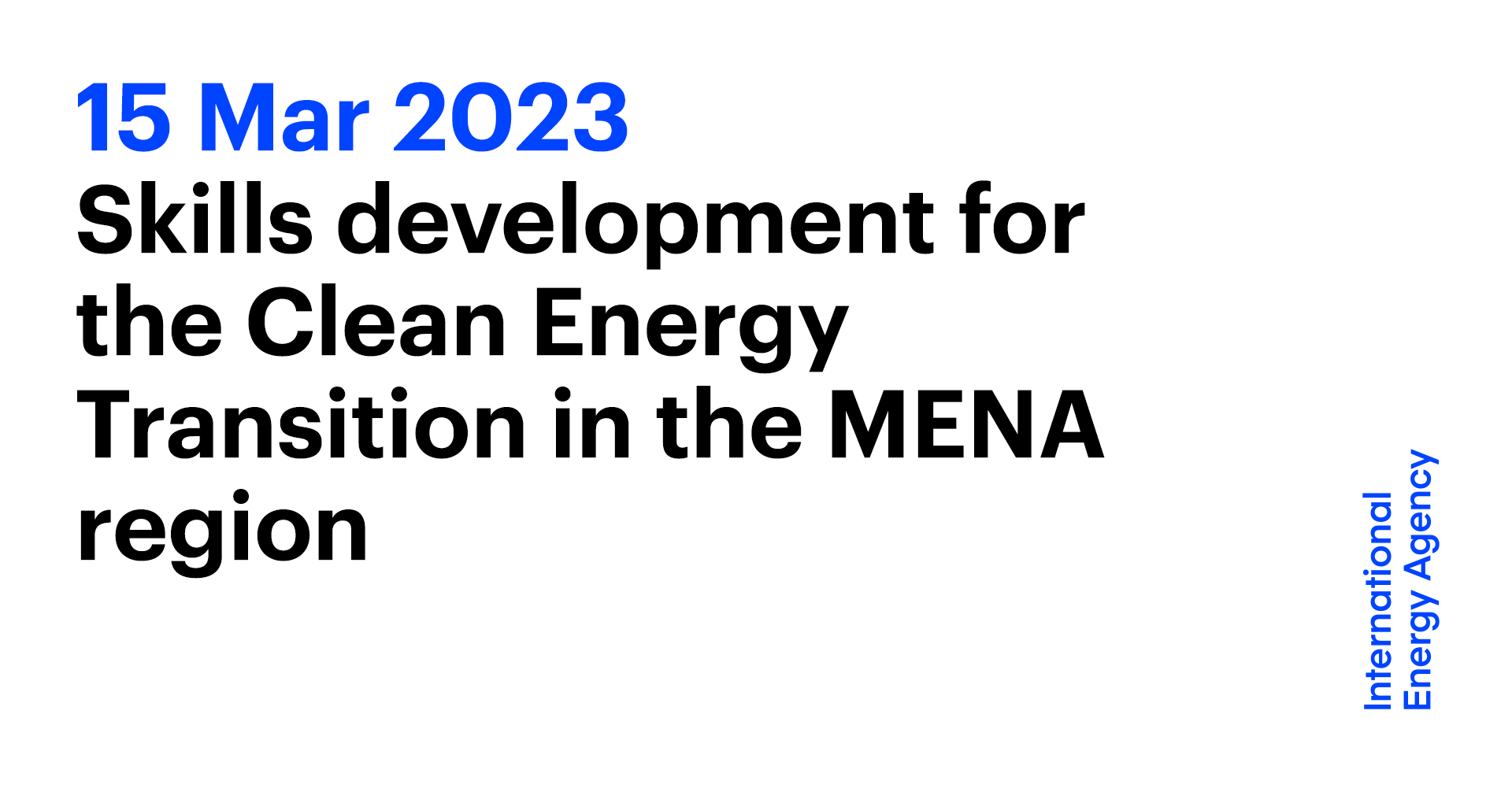 Skills development for the Clean Energy Transition in the MENA region ...