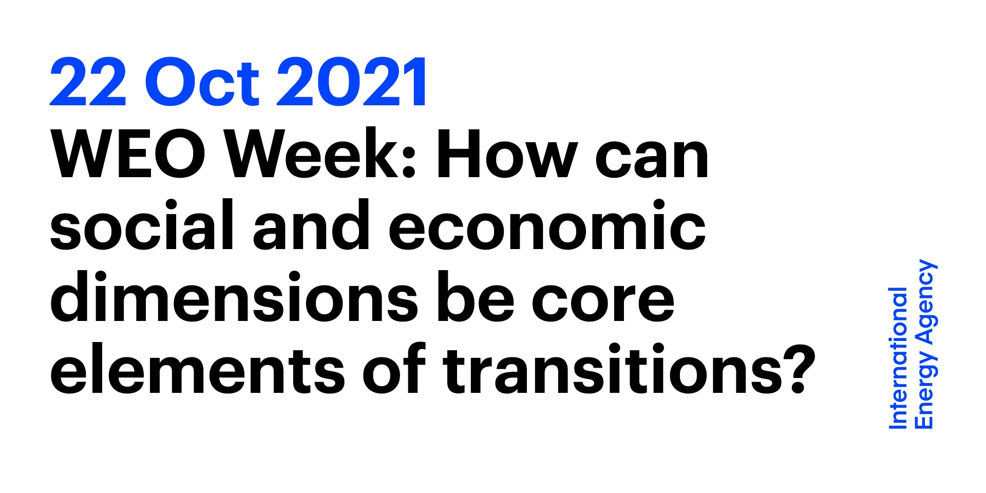 WEO Week: How can social and economic dimensions be core elements of ...
